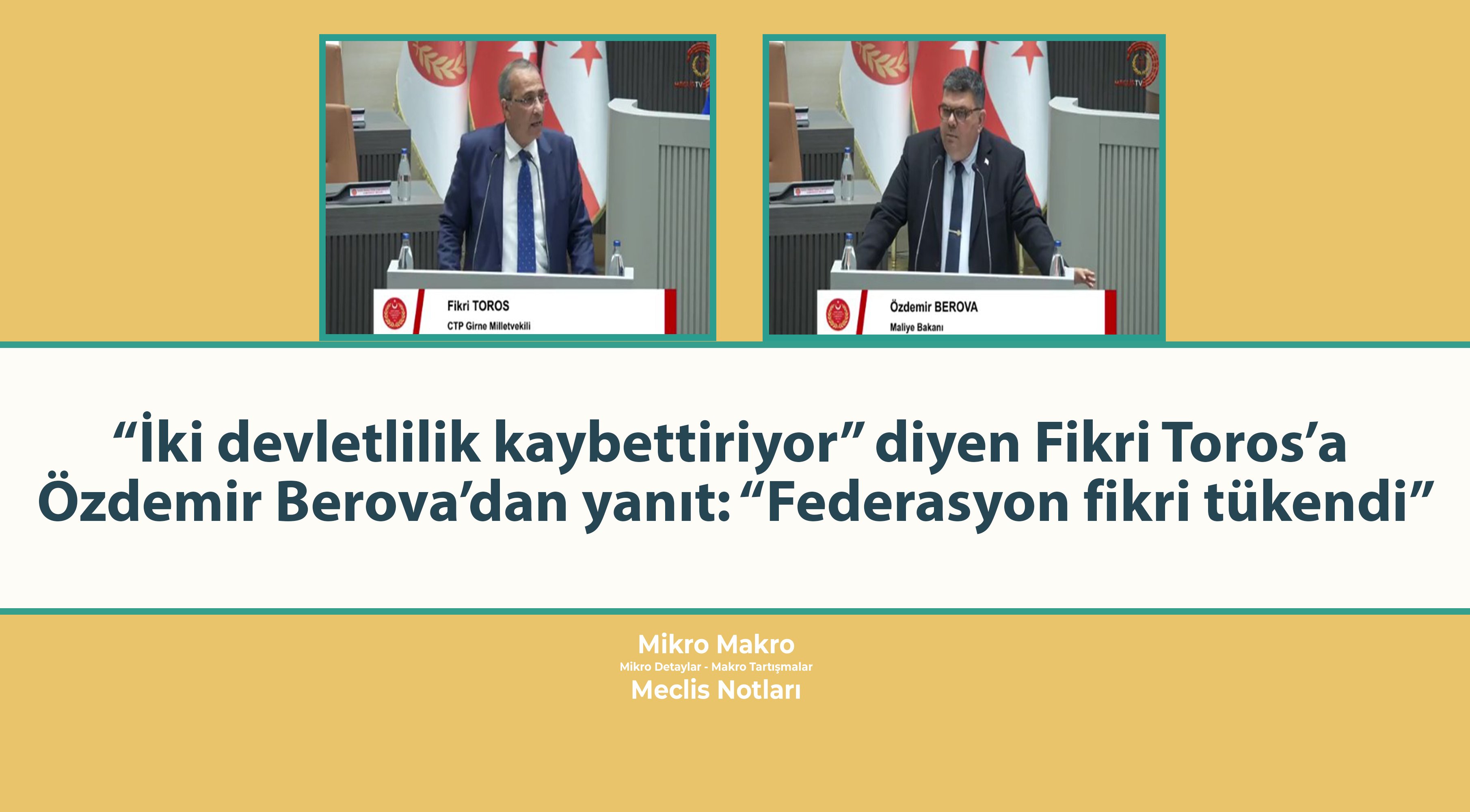 Fikri Toros: 'İki devletlilik kaybettiriyor' – Özdemir Berova ...